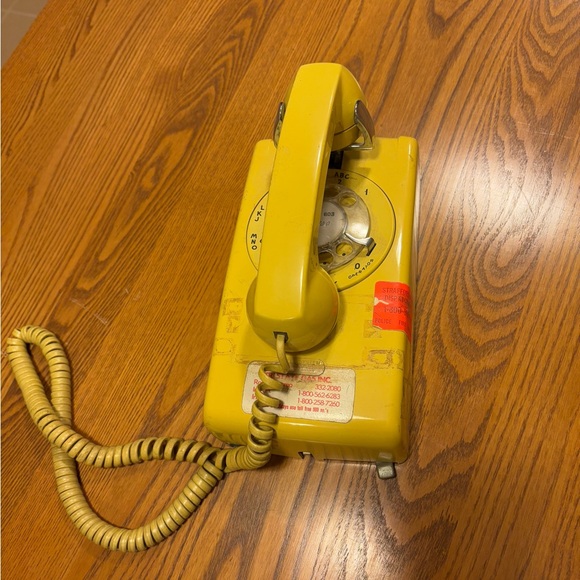 Other | Vintage Yellow Rotary Dial Telephone | Poshmark